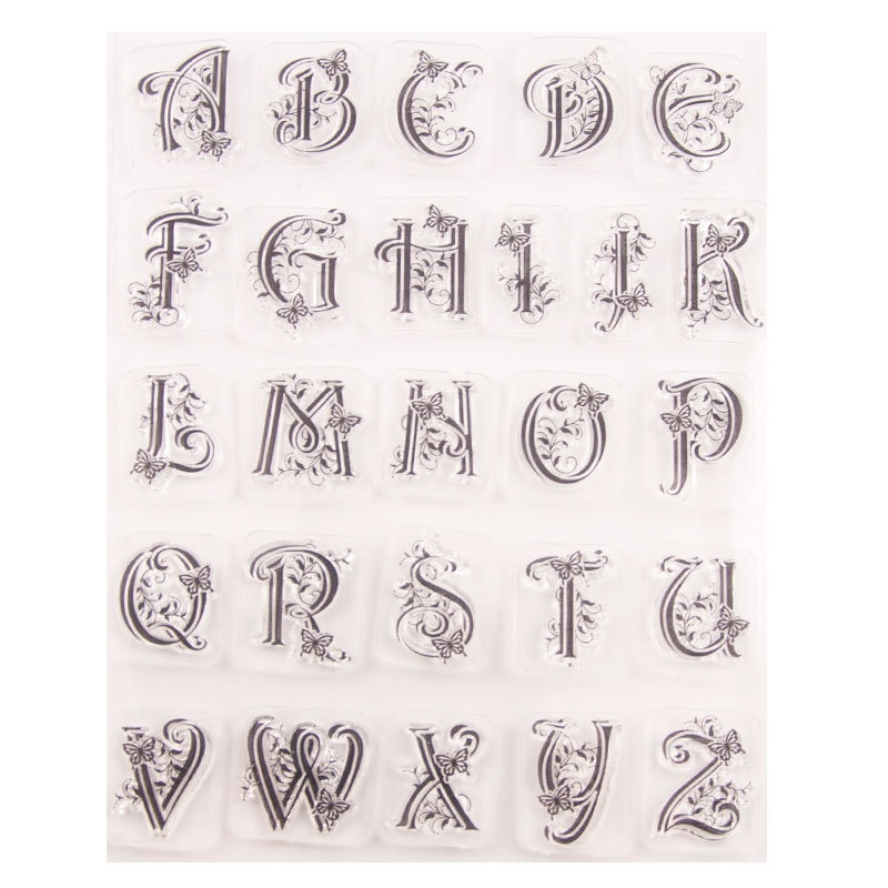 Vlinder Capitals Letters Clear Siliconen Clear Ste... – Grandado