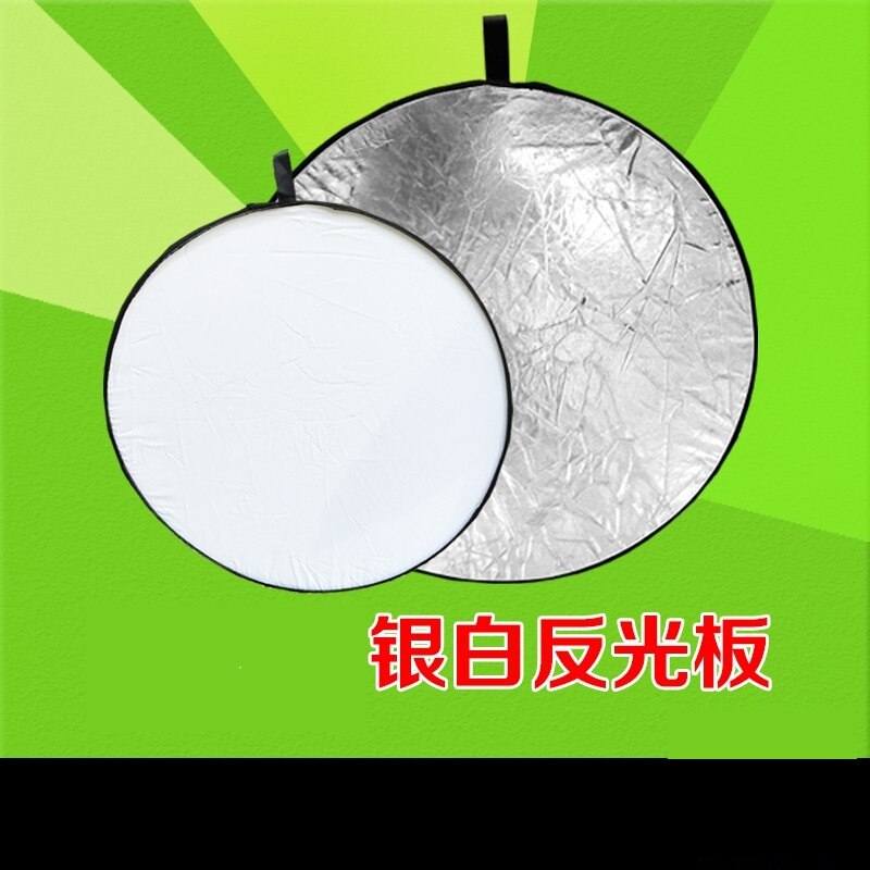 60/80/110Cm 2 In 1 Zilver/Wit Ronde Inklapbare Dis... – Grandado