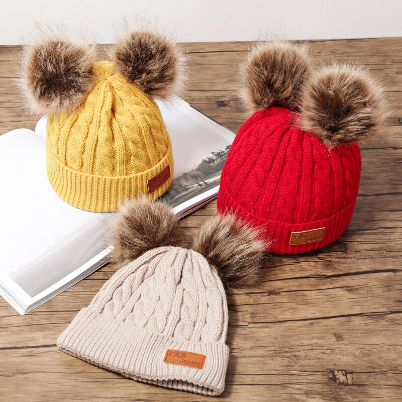 Winter Hoed Voor Meisjes Baby Jongens Pom Poms Hoe... – Grandado