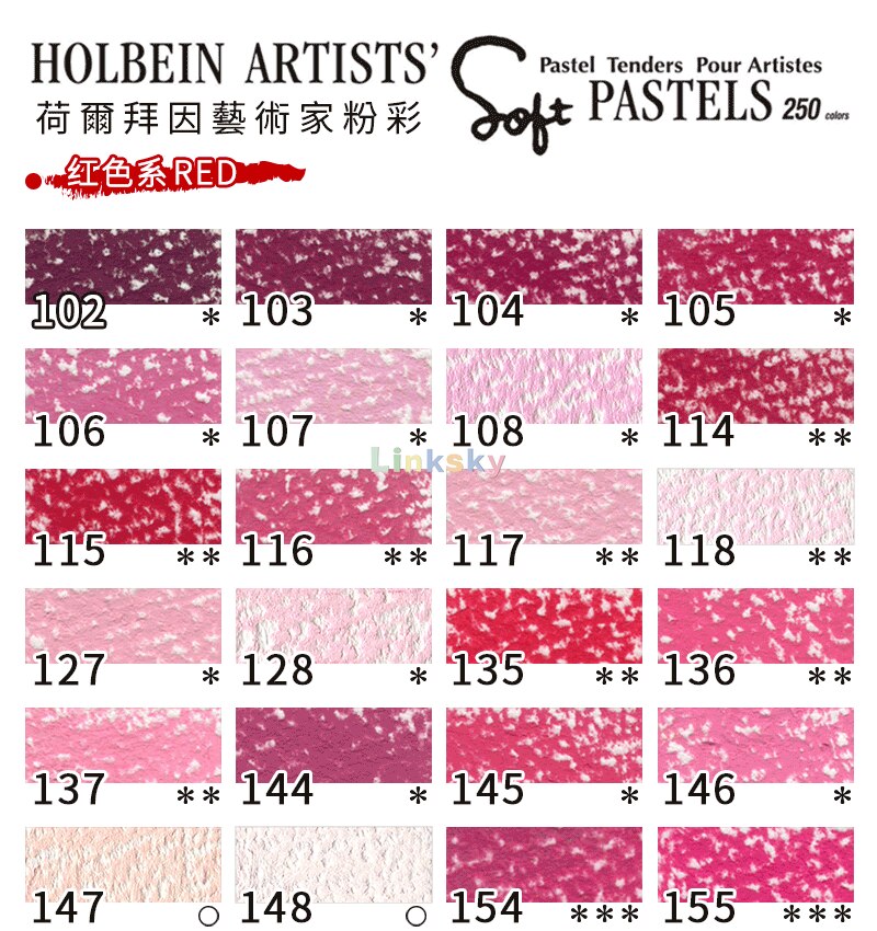 Holbein Kunstenaars Soft Pastels, Rood Serie 135 ~... – Vicedeal