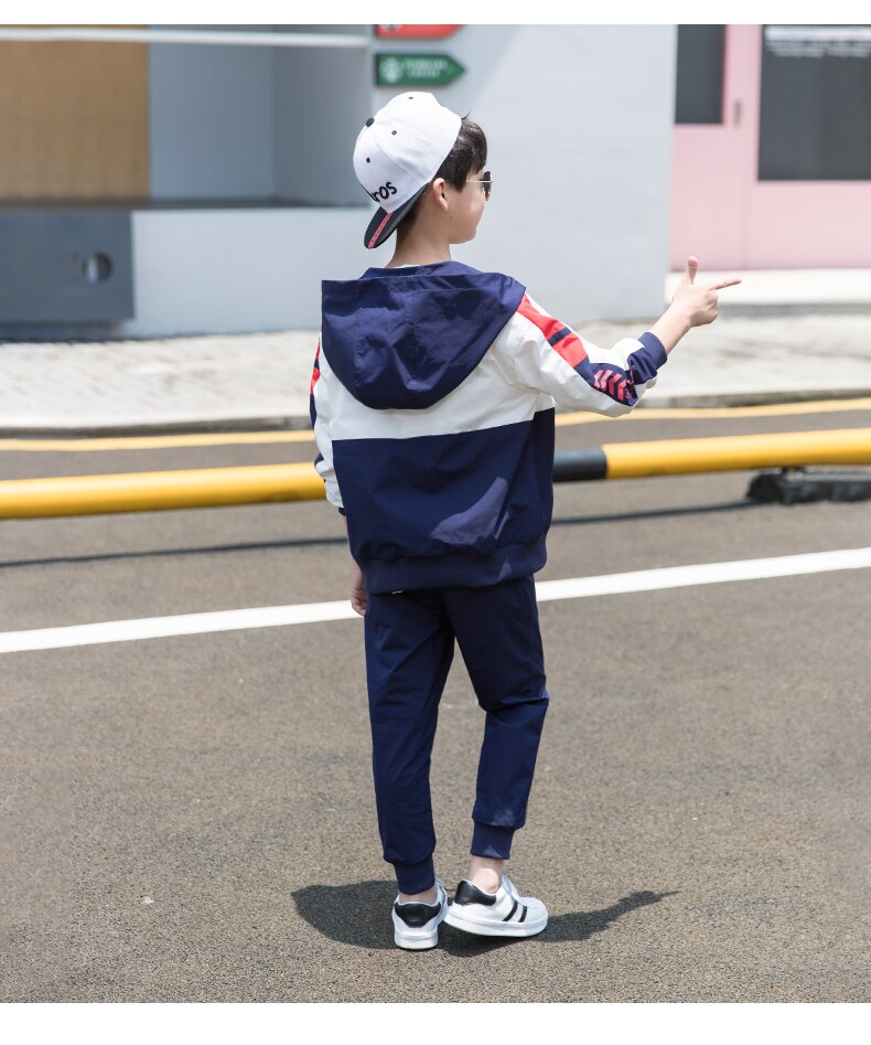 Children's wear boys spring suit suit mid-big boys... – Vicedeal