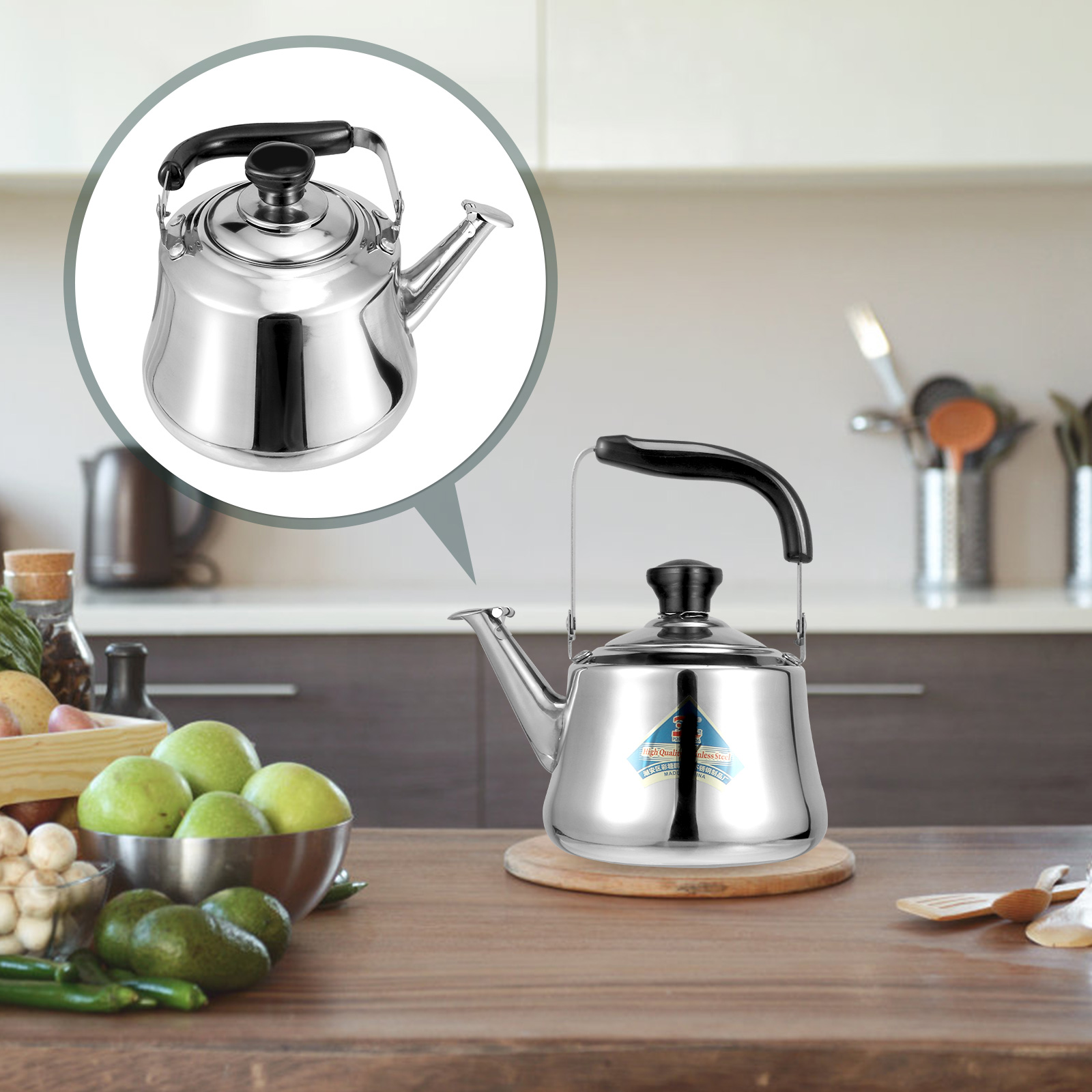 1pc Whistling Tea Kettle Teapot Stainless Steel Te... – Grandado