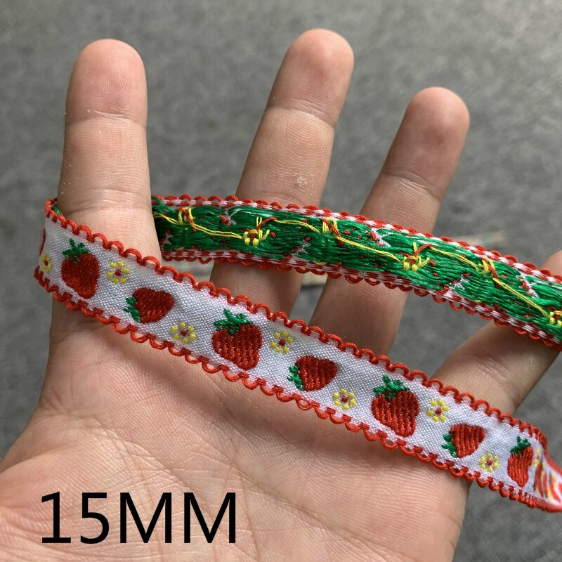 3Yard 5/8 Inch 12-20Mm Kaki Bloemen Aardbei Handge... – Grandado 3Yard 5/8 Inch 12-20Mm Kaki Bloemen Aardbei Handge... – Grandado