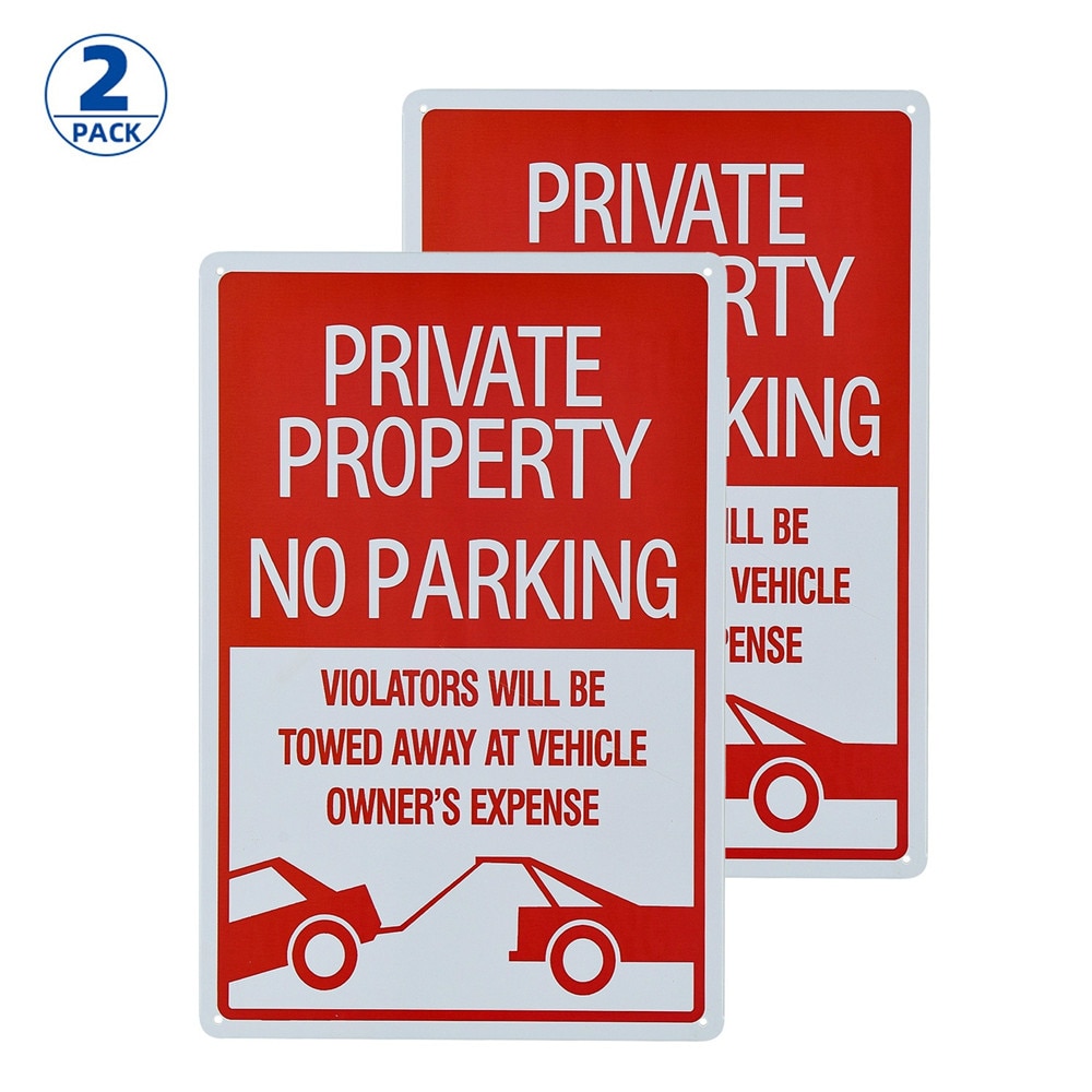 2-Pack No Parking Sign Private Property Sign Viola... – Grandado
