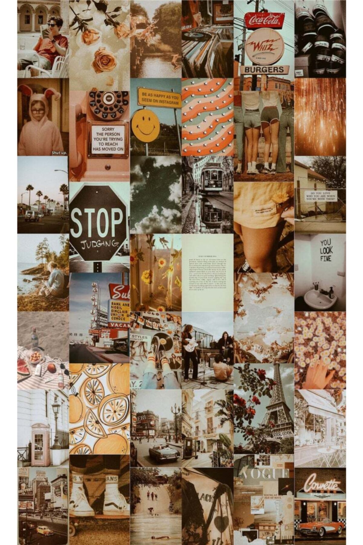 Retro Wall Poster Set-Collage Set-40 Pcs-Vintage P... – Grandado