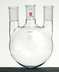 Flask, Three neck, Vertical, Capacity:500ml, Cente... – Grandado