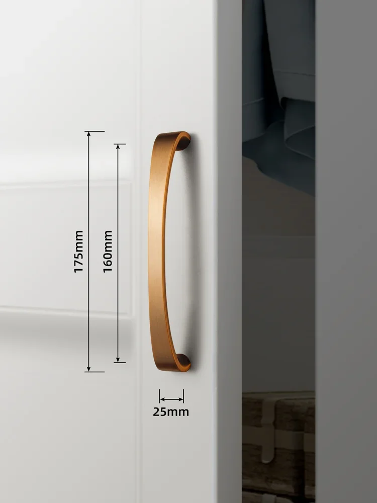 Modern Arch Pull High-end Yellow Bronze Drawer Kno... – Grandado