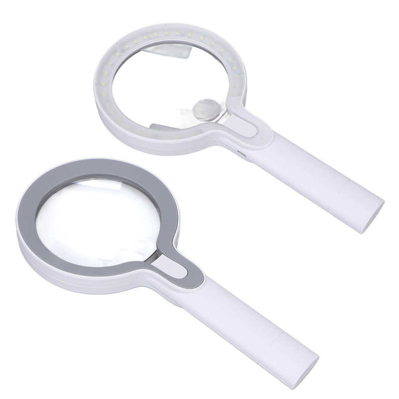 Lupa de bolsillo con ergonómico, lupa iluminada, m... – Grandado