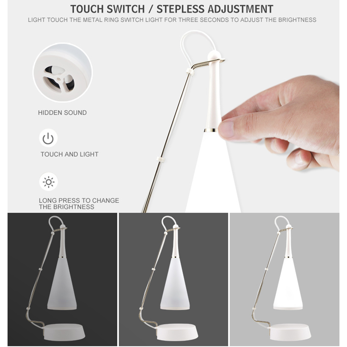 2 In 1 Touch Sensor LED Table Lamp Wireless BT Spe... – Vicedeal