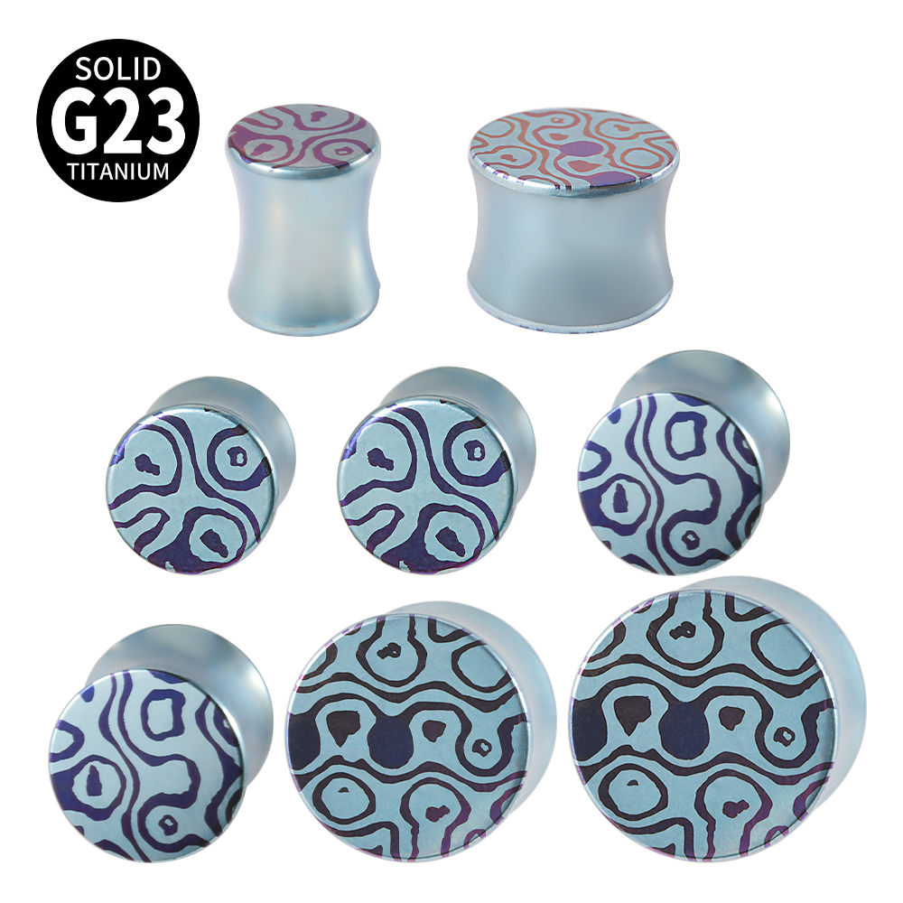 1PC Solid G23 Titanium Rainbow Green Blue Double F... – Grandado