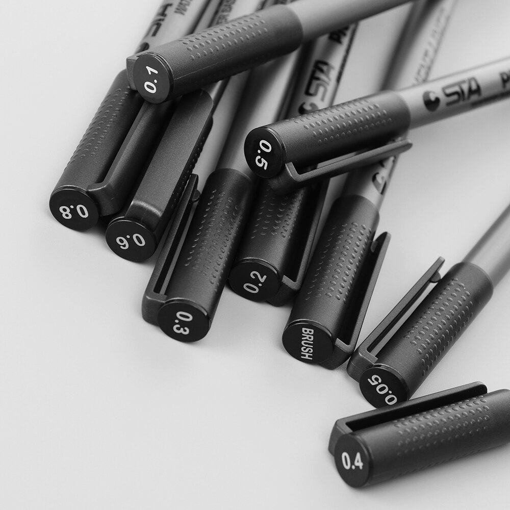 1pc 14cm Art Marker Pen Ink Black Fineliner Sketch... – Grandado