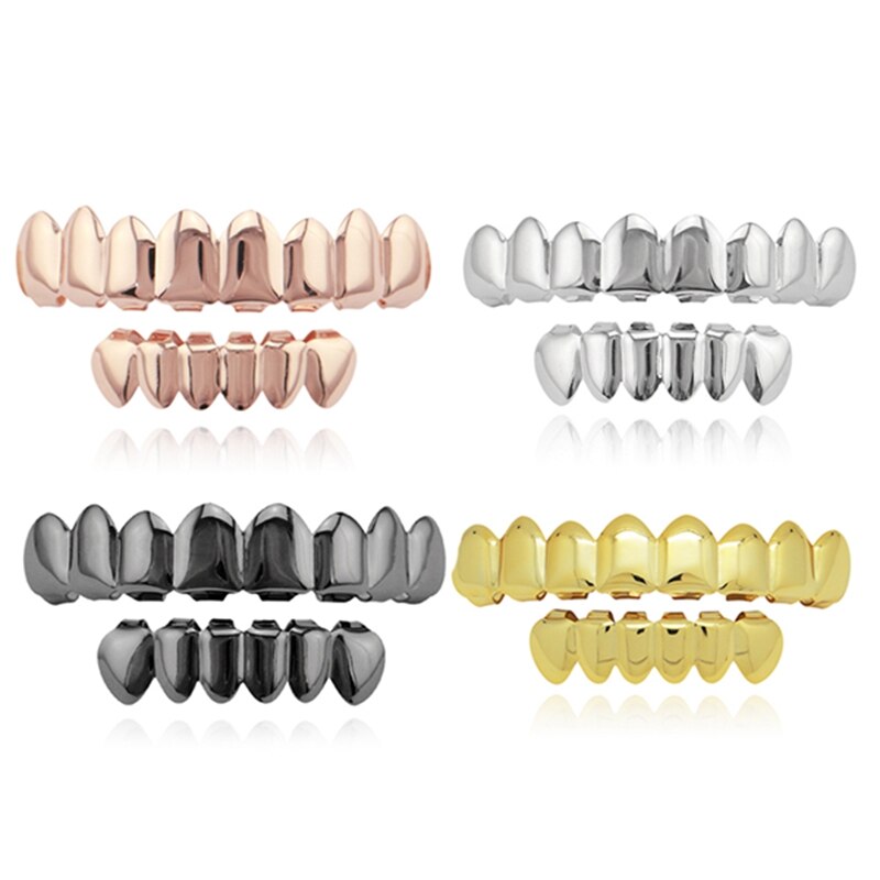 Hip Hop Teeth Set Top Bottom Mouth Teeth Grills Re... – Vicedeal