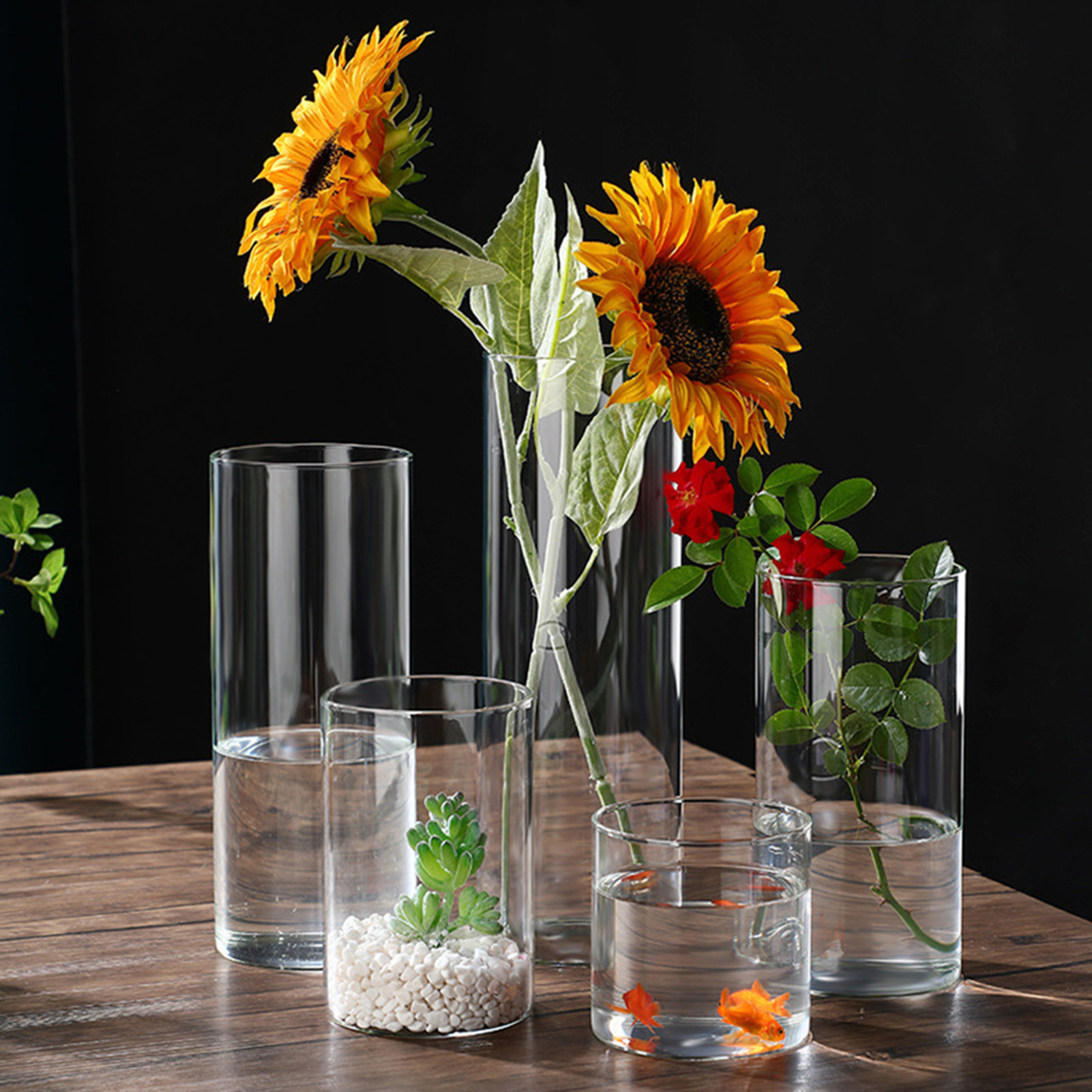 Glass Desk Vase Flower Vase Modern decoration Smal... – Grandado