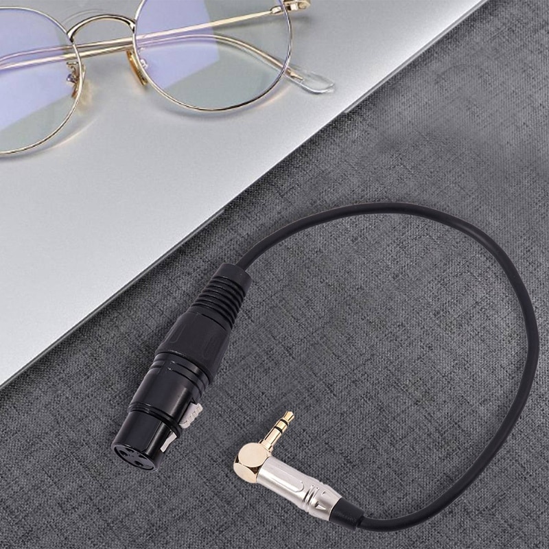 0.3M 90 Degree 3.5mm Stereo Trs Male to Xlr 3Pin F... – Grandado