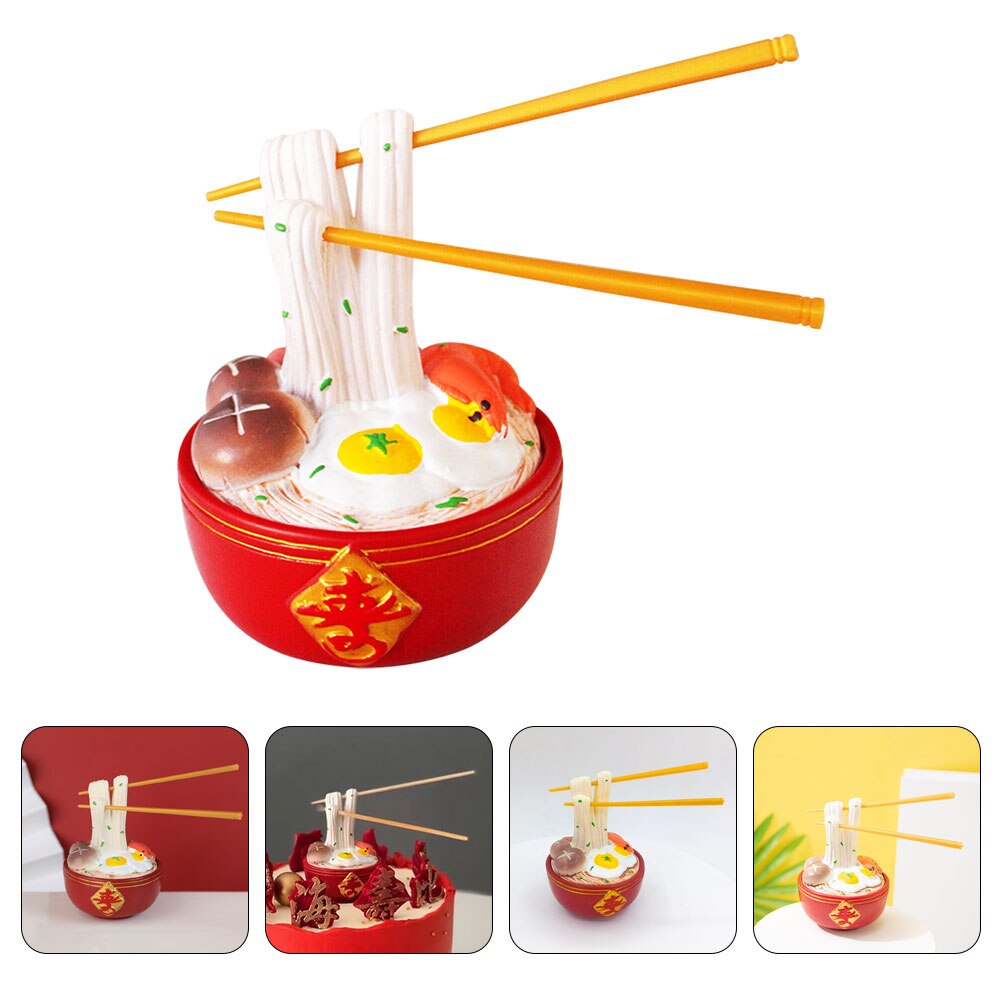 Resin Longevity Noodles Cake Topper Birthday Cake ... – Vicedeal