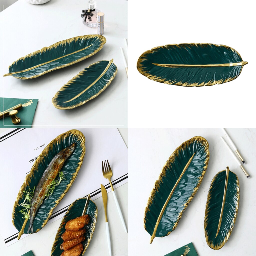 Exquisite Ceramic Jelwerly Tray Ceramic Trinket Di... – Vicedeal