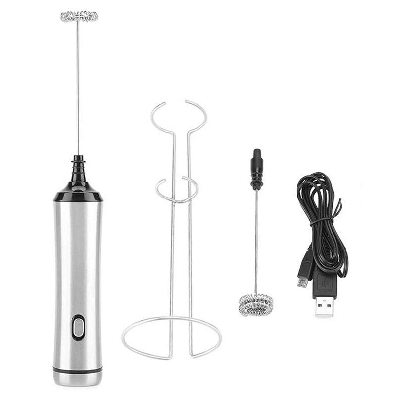 Milk Frother, Handheld Stainless Steel Electric Fo... – Grandado