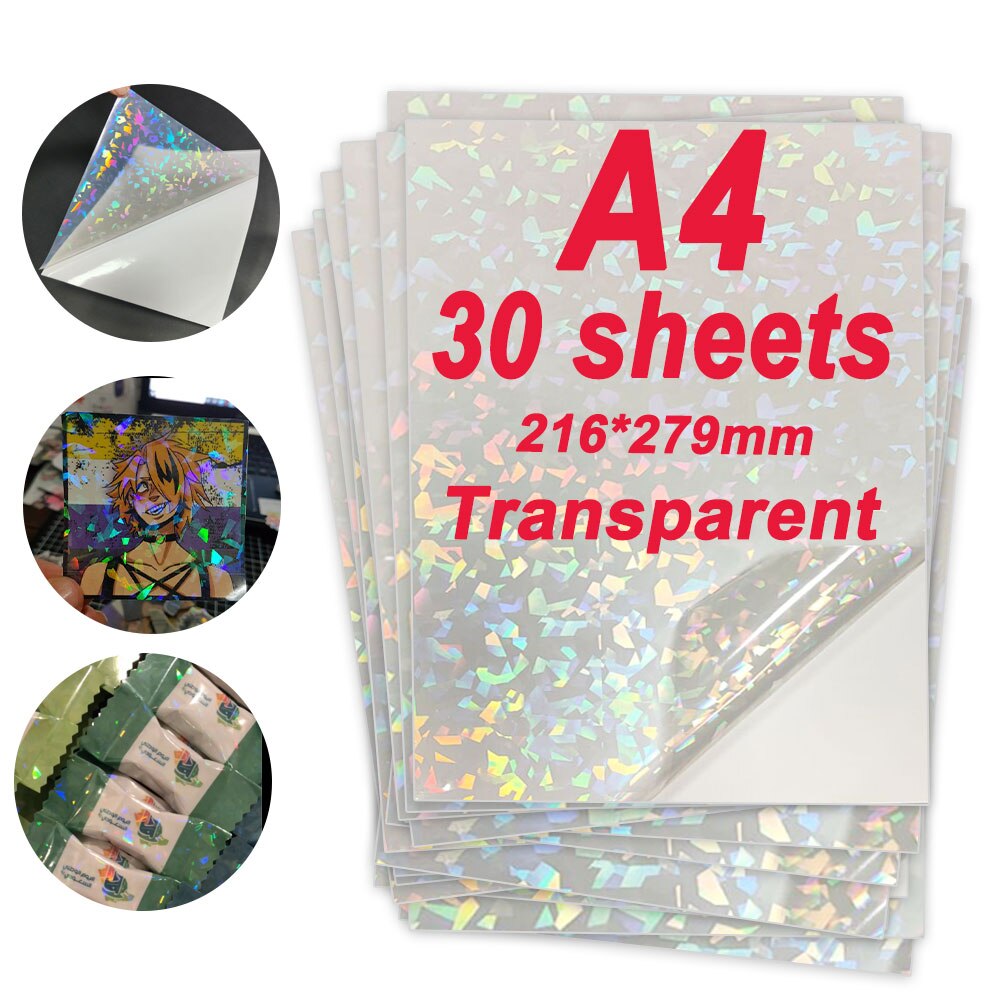 10/20/30/40/50/100 Sheets Holographic A4 Pirnting ... – Grandado