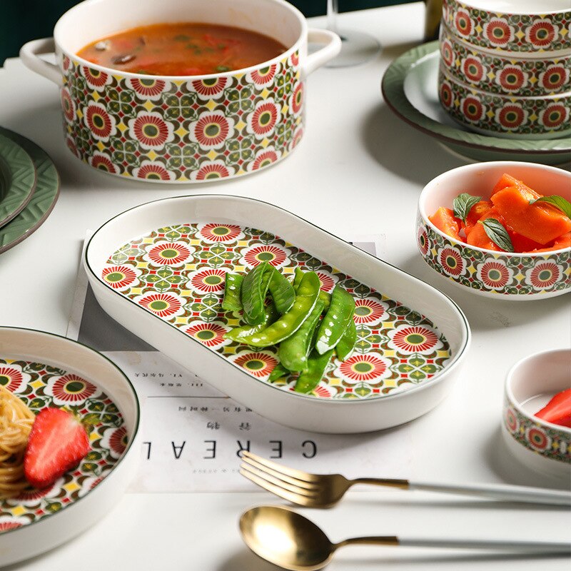 Nordic Style Ceramic Tableware Food Dining Plate D... – Grandado