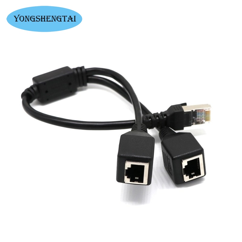 RJ45 Netwerk Splitter Adapter Kabel 1 Male Naar 2 ... – Vicedeal
