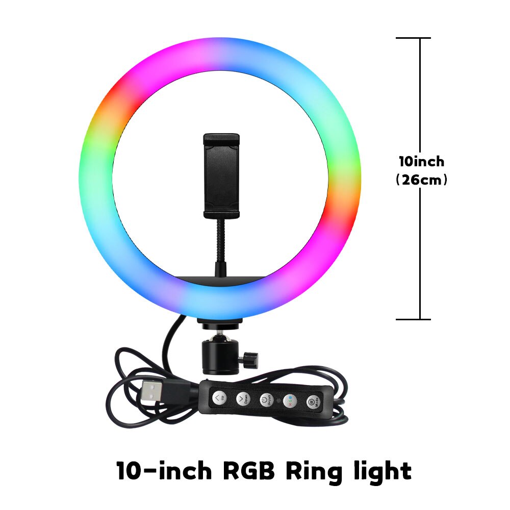 10 ''Rgb Ring Licht Met Telefoon Statief S... – Grandado
