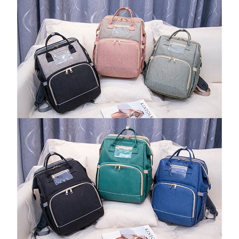Travel-Style Waterproof Crib Diaper Bag Backpack C... – Grandado