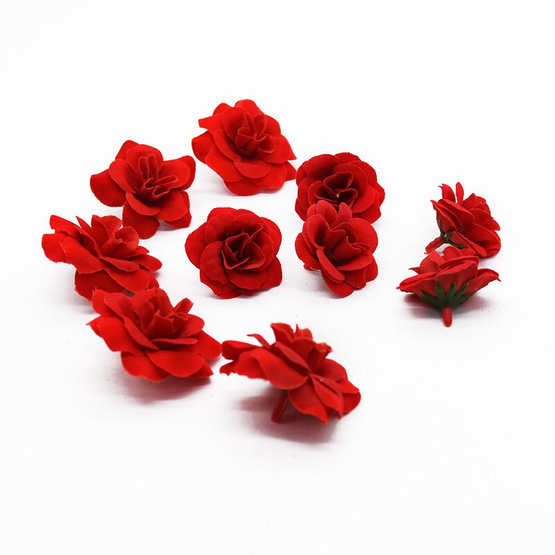20 Pieces 3.5cm 5cm Red roses Artificial flower Ho... – Vicedeal