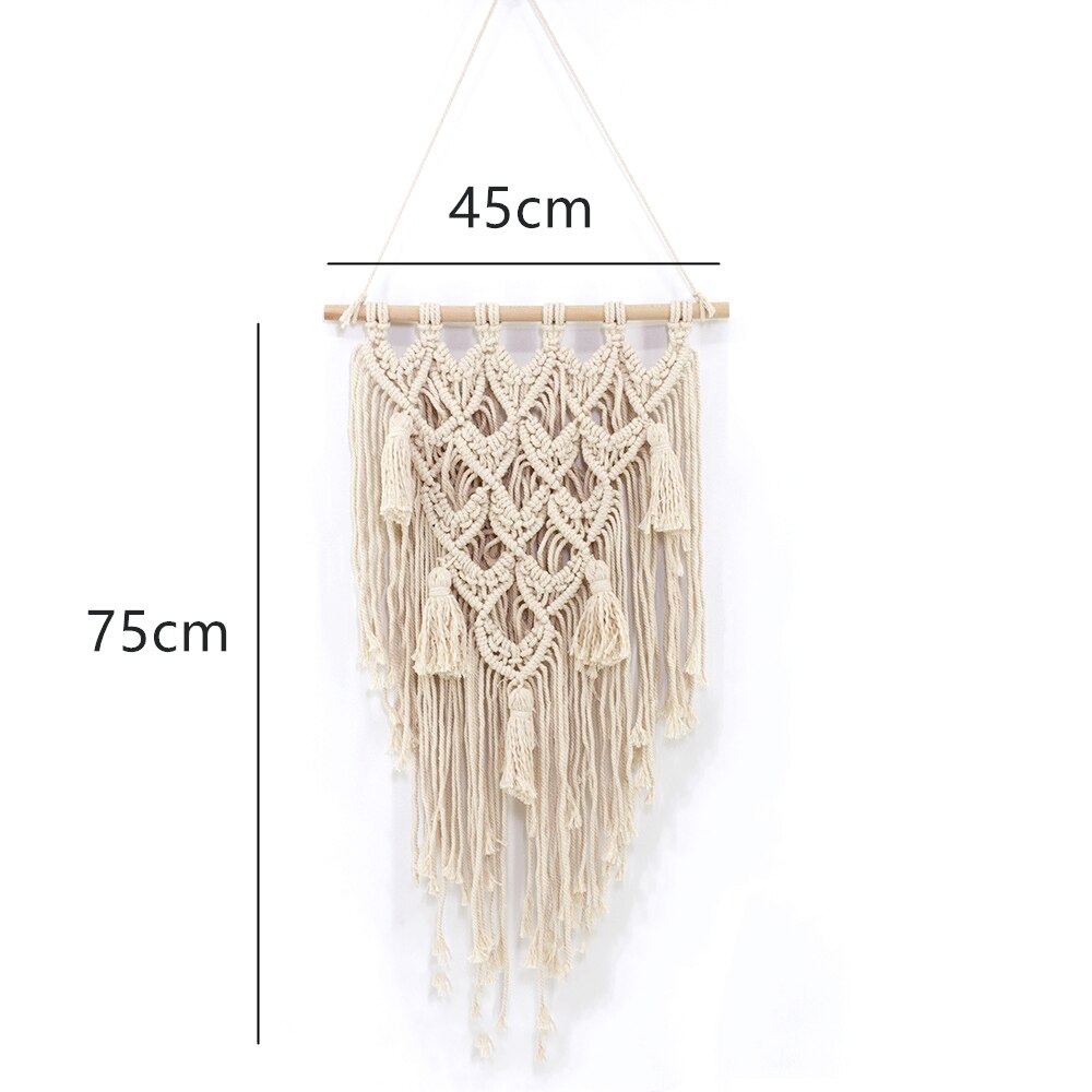 1pc Handicrafts Heart Macrame Wall Hanging Tapestr... – Grandado