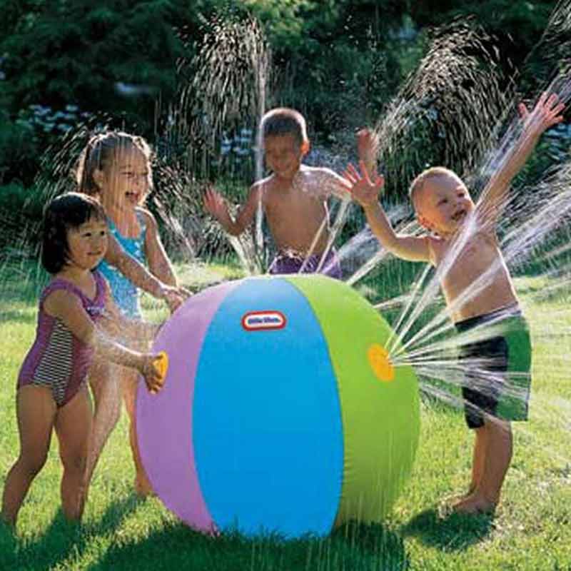 Inflatable beach ball PVC water balloon rainbow ba... – Grandado