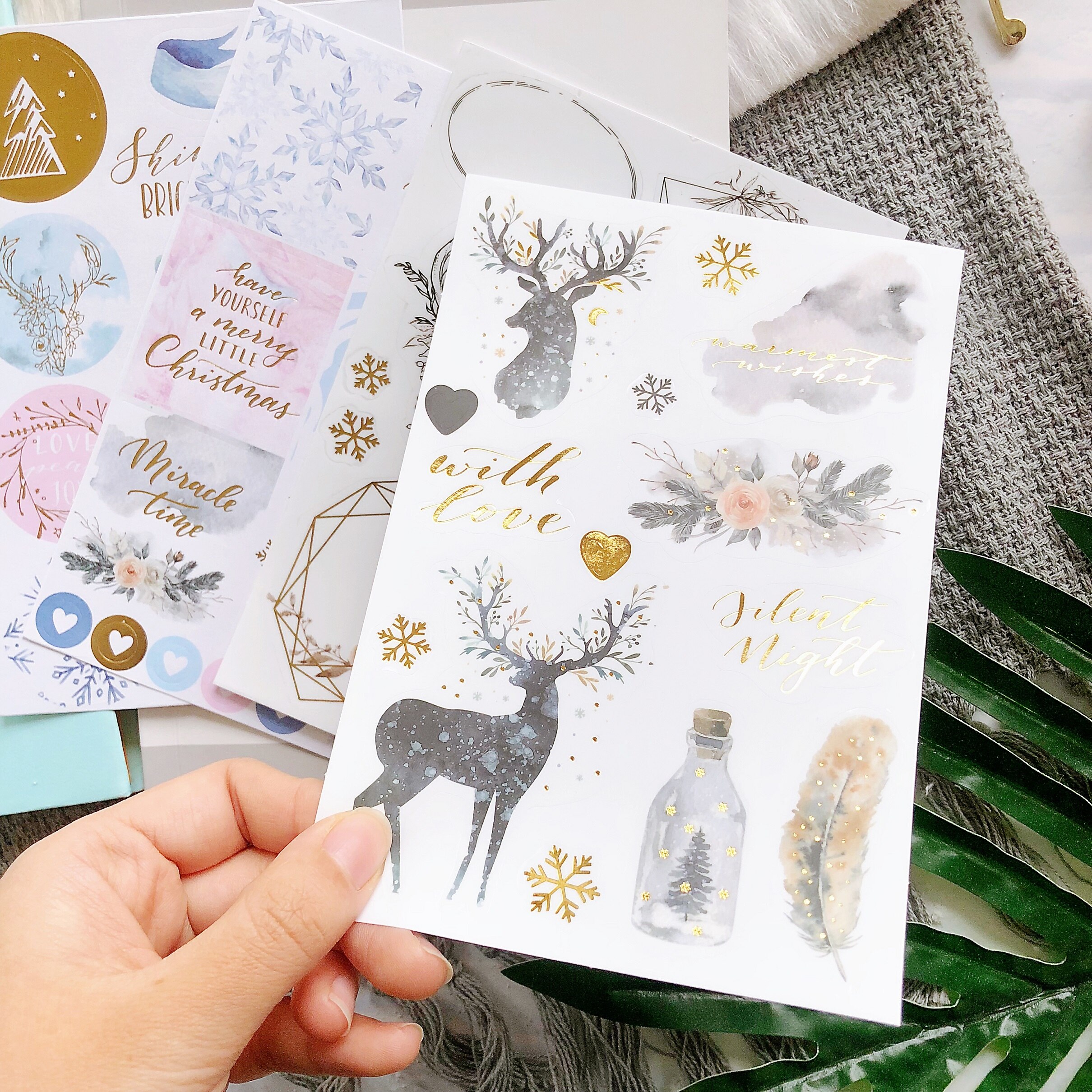 4 pcs/ set Winter snowflake series stickers Notebo... – Vicedeal