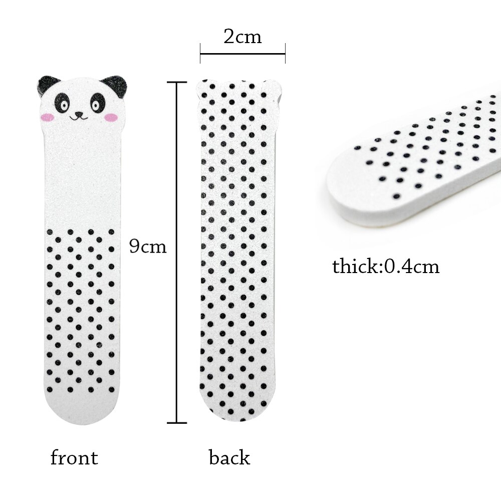 10pcs Nail Files Sanding Mini Small White Panda Bu... – Vicedeal