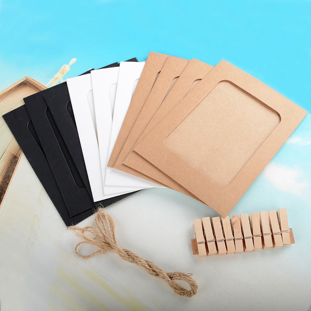10 Set DIY Wall Picture Paper Photo Hanging 6" Fra... – Grandado