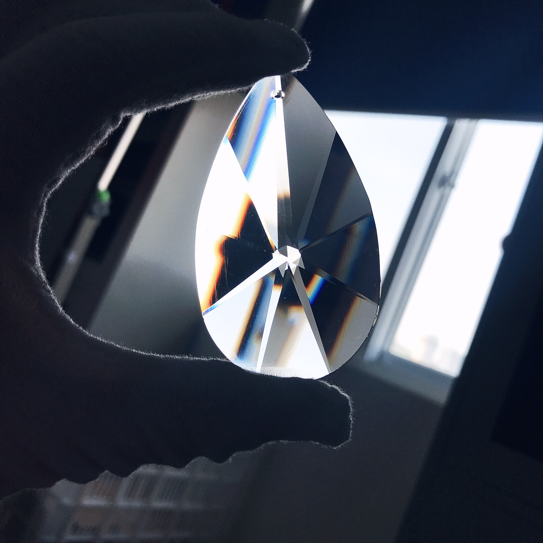 Colgante de prisma de cristal transparente, joya d... – Grandado
