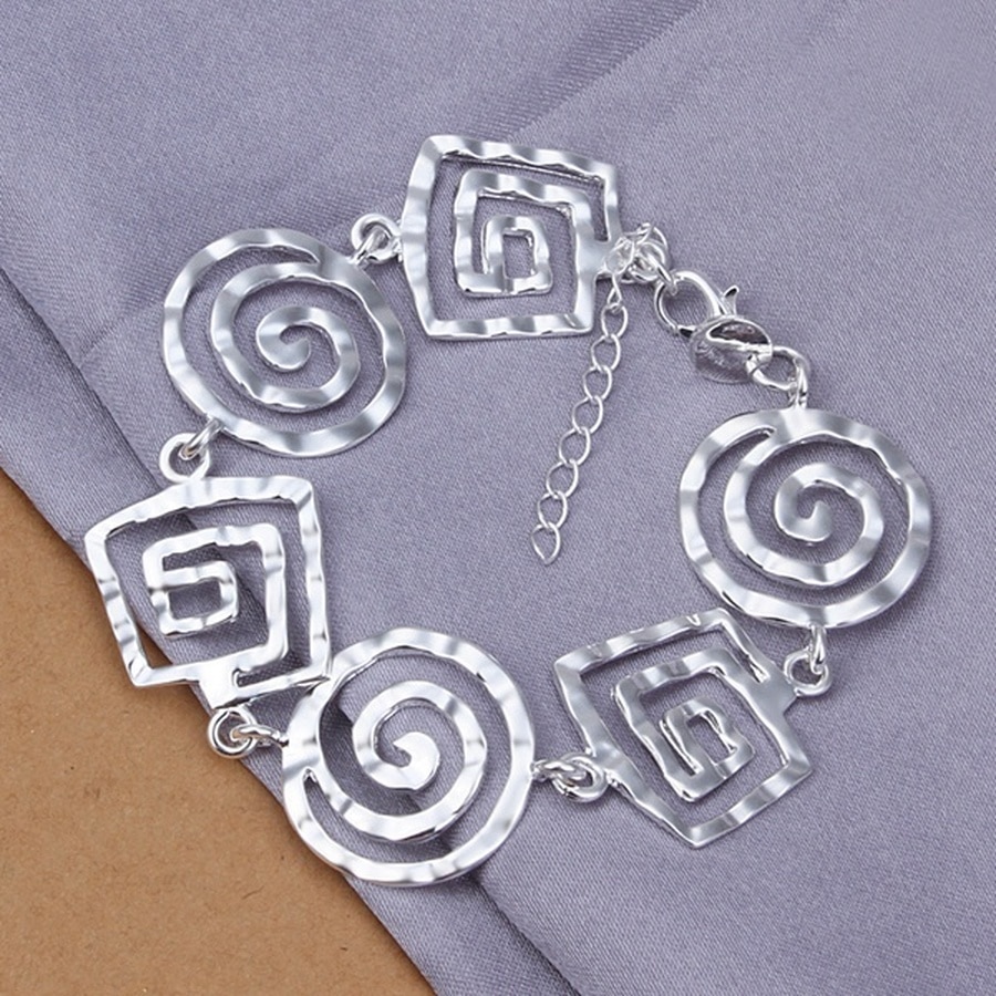 Silver color Lady charms chain bracelet beautiful ... – Vicedeal