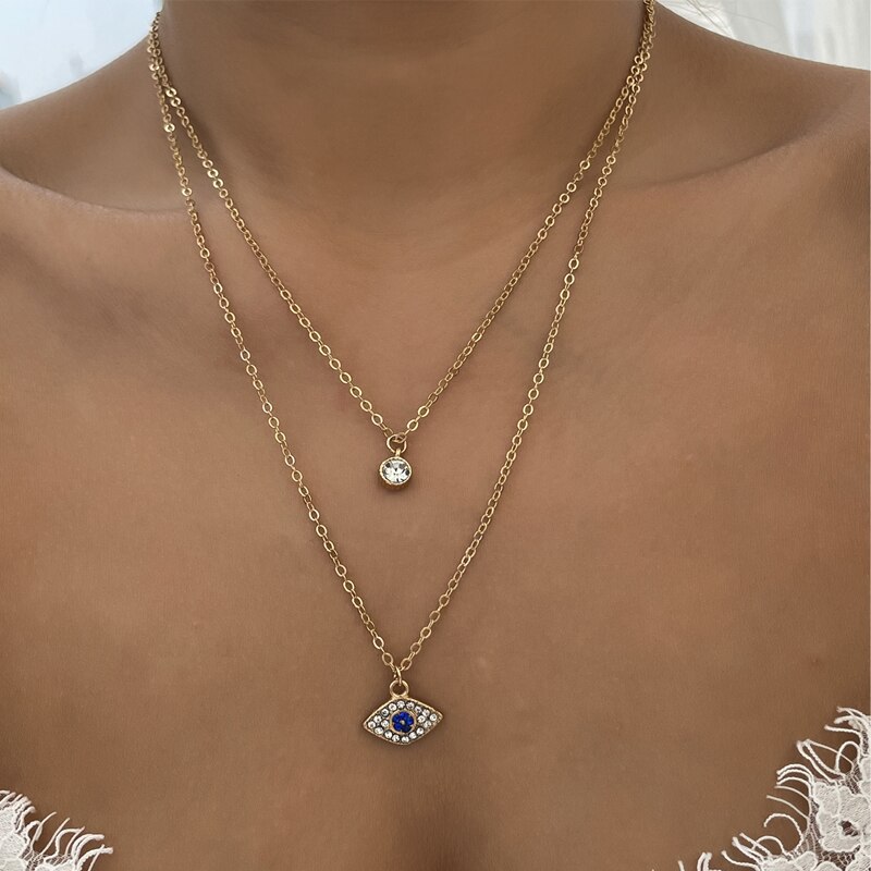 бижутерия Evil Eye Necklace for Women Pendant Neck... – Grandado