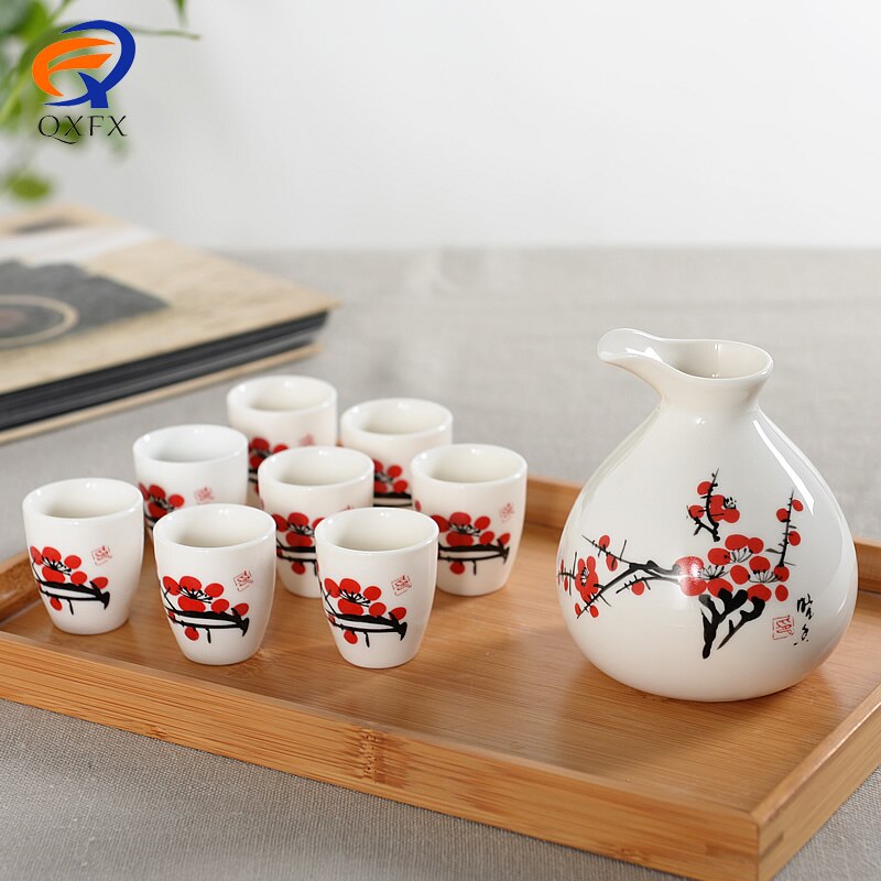 1Pot 8cups Japanese Sake Set Hand Painted Sake Pot... – Vicedeal