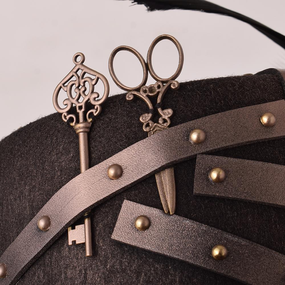 Men Women Handmade Steampunk Top Hat Magic Bowler ... – Grandado