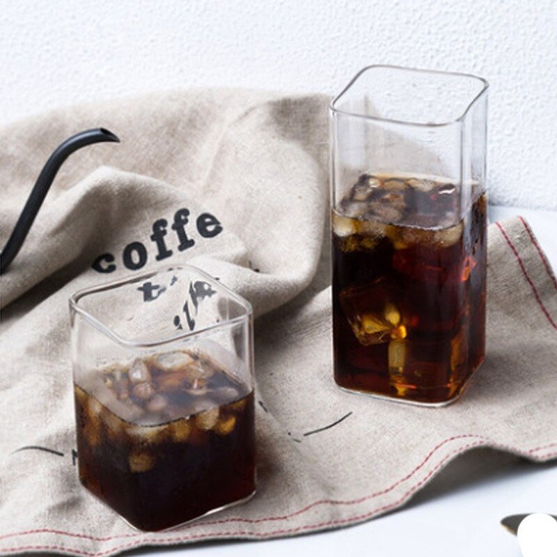 Breif Transparent Borosilicate Glass Cup Rectangle... – Vicedeal