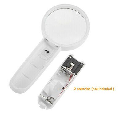 Lupe 2 LED Licht, 4X Handheld Lupe Objektiv Lupe W... – Grandado
