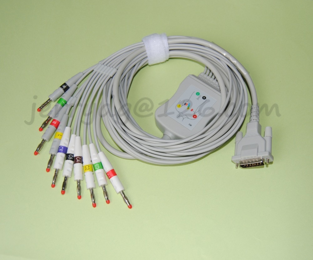 Compatible Schiller EKG cable with 10 leadwires , ... – Grandado