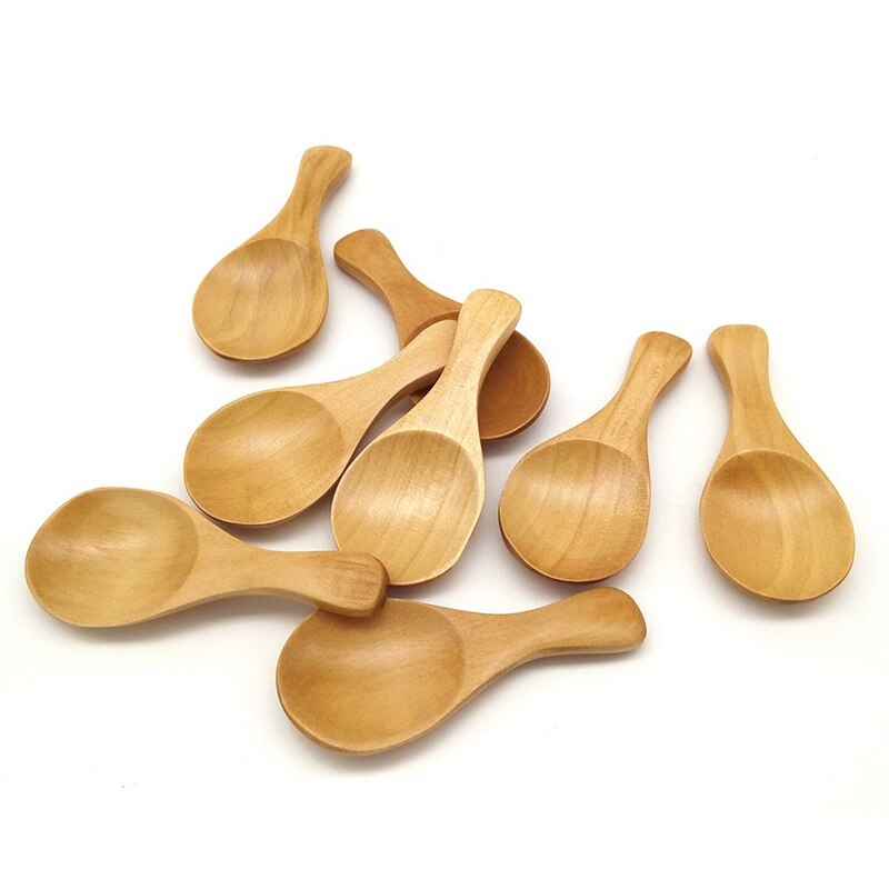 8Pcs Small Wooden Salt Spoon Solid Wood Condiments... – Grandado