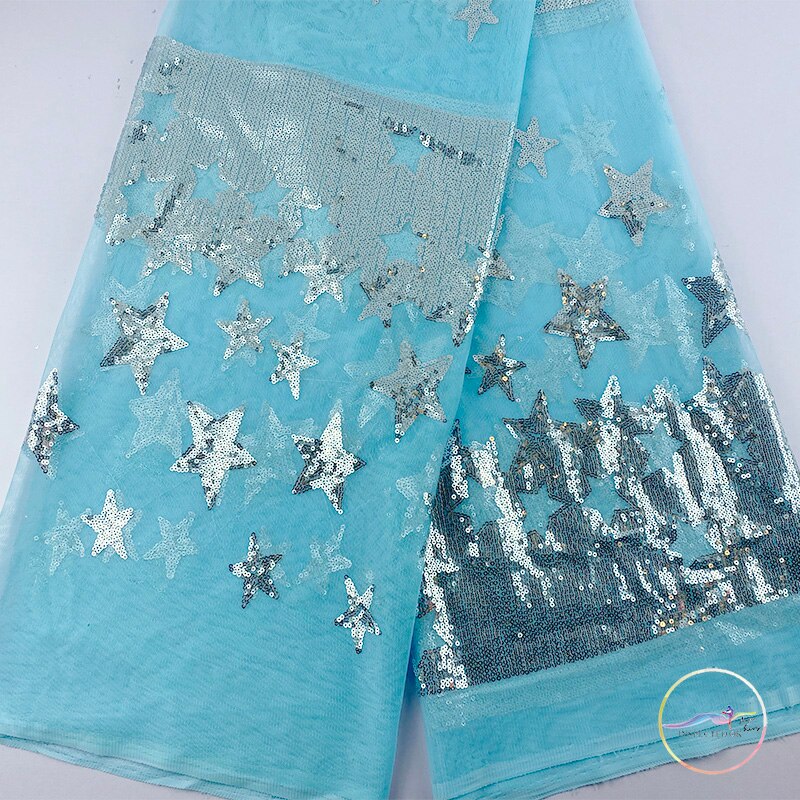Blue Star Tulle Embroidery Soft Tulle Lace Fabric ... – Vicedeal