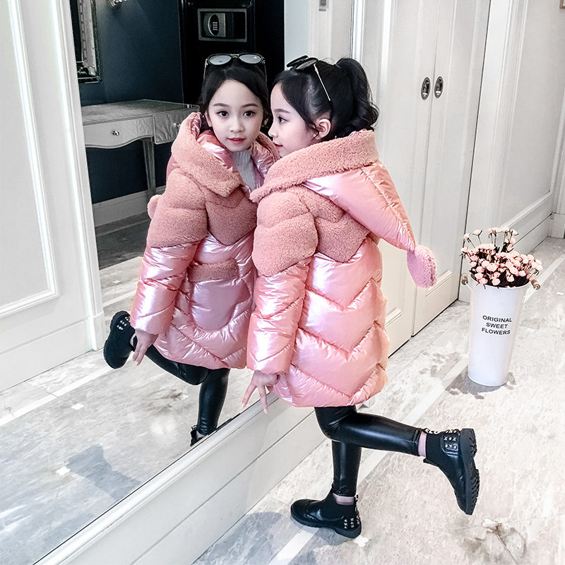 Thick Warm Girls Winter Kids Metallic Quilted Jack... – Grandado