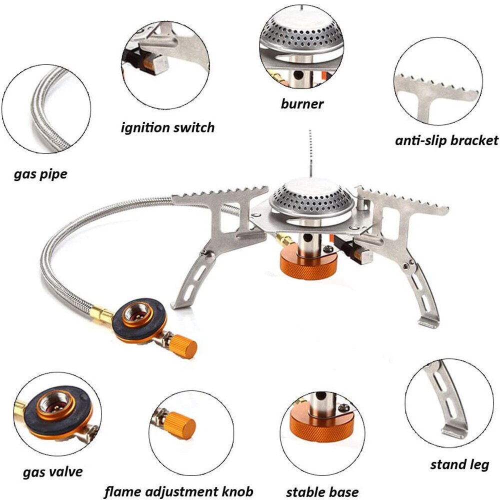 3500w Outdoor Gas Stove Burner With Adapter Electr... – Vicedeal