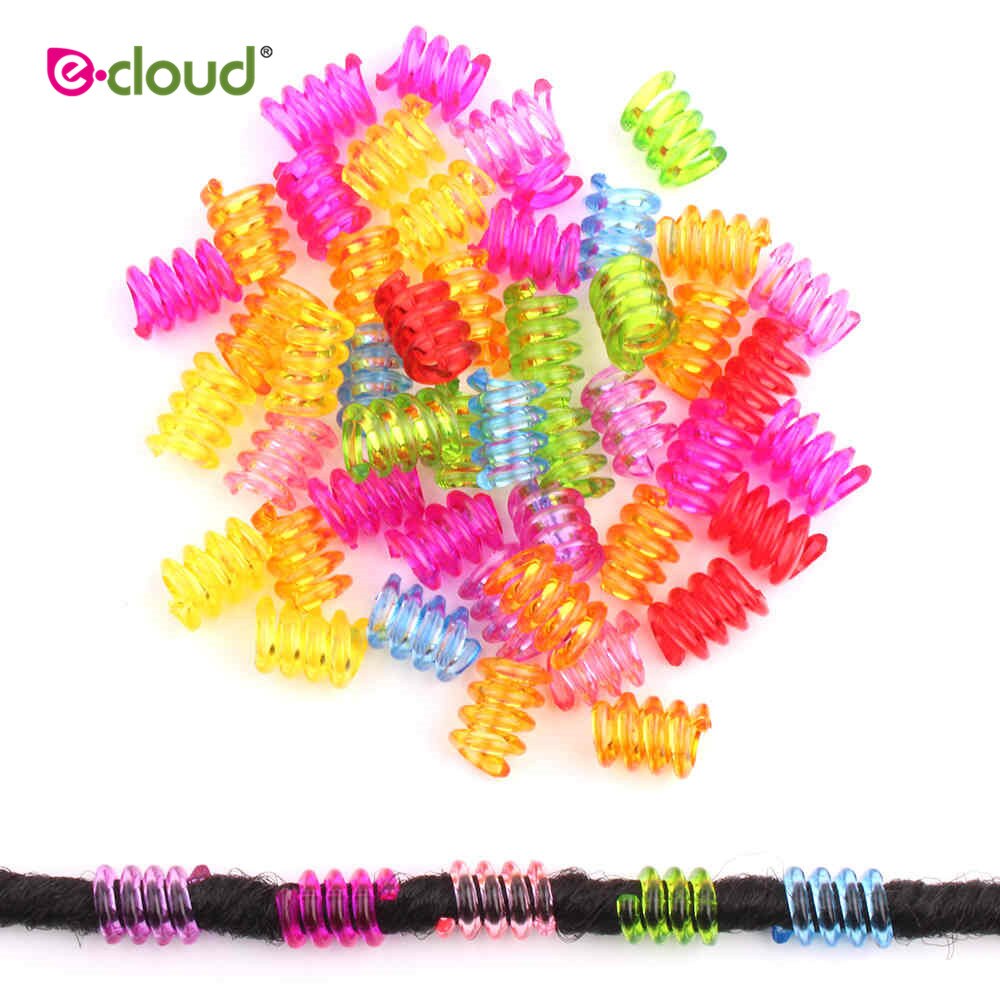 50 stk/pose akryl blandet farve dreadlock perler d... – Grandado