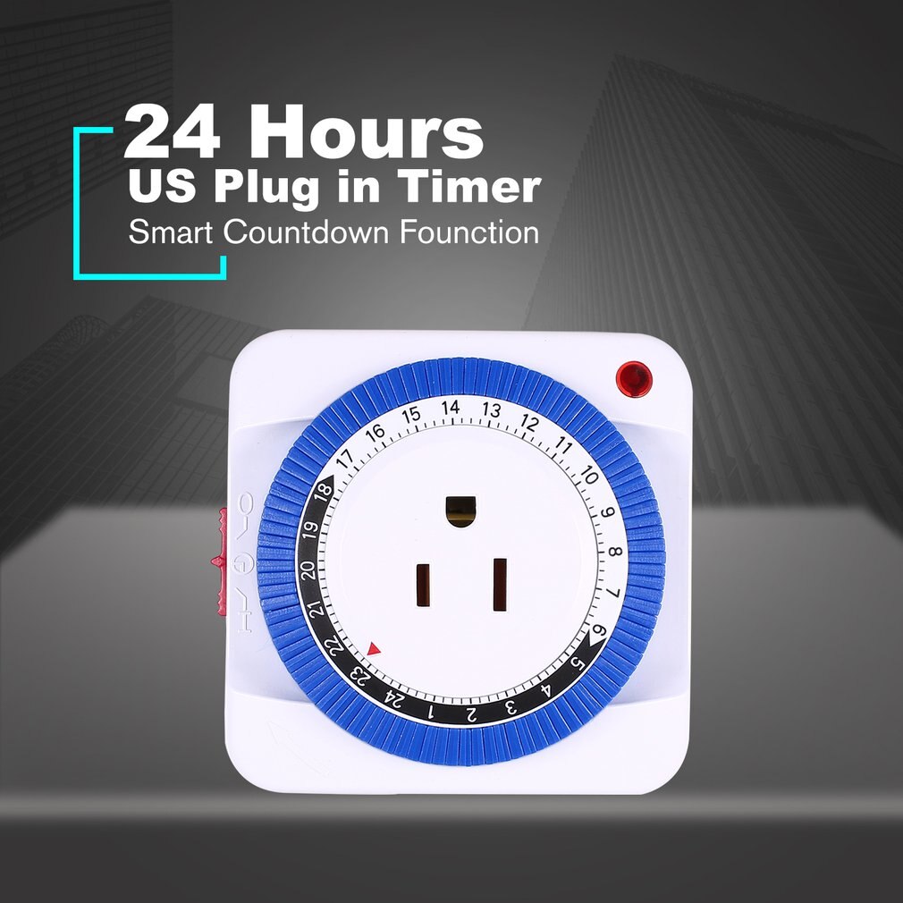 24 Hour Timer Energy Saver Socket in Mechanical Gr... – Grandado