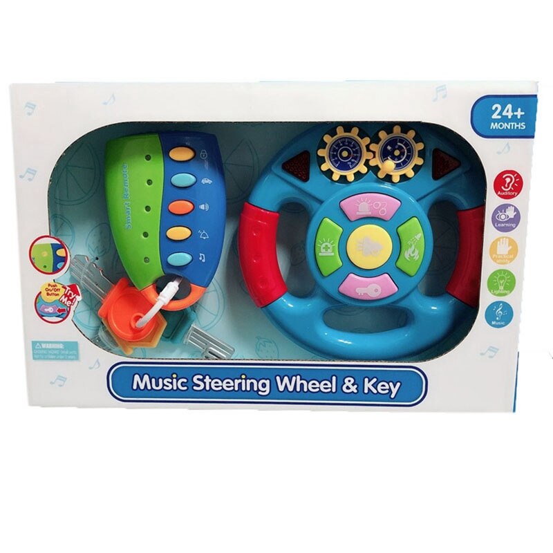 Electronic Steering Wheel Toy with Light Simulatio... – Vicedeal