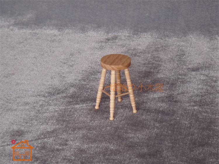 1: 12 dockhus bar scen mini hög pall rund pall min... – Vicedeal