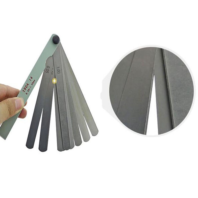 Stainless Steel Feeler Gauge Metric Measurement 0.02-1mm 17 Blade ...