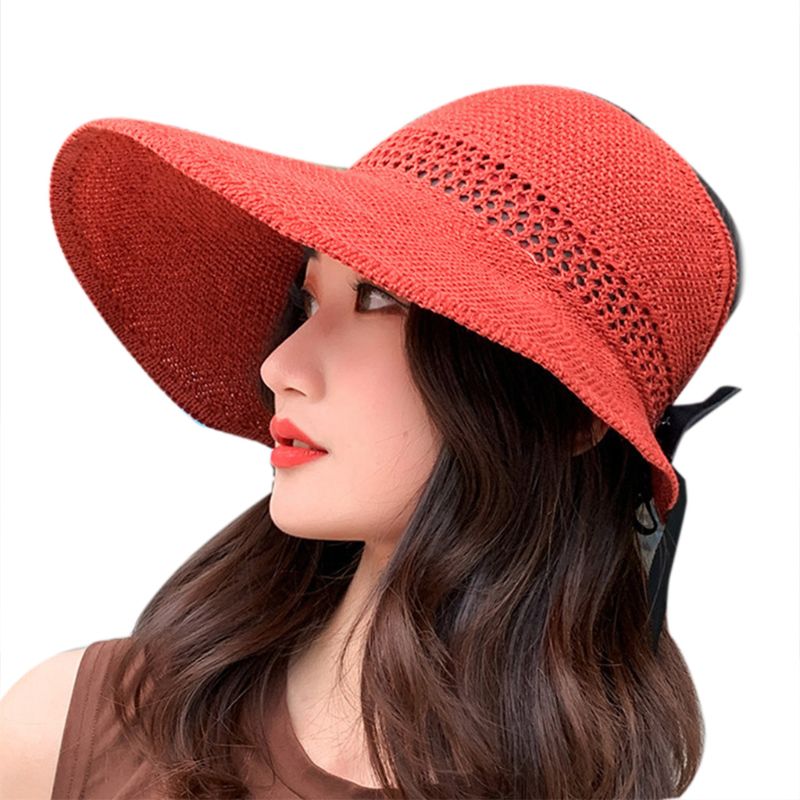 Vrouwen Zomer Lege Top Geweven Gehaakte Zonneklep ... – Vicedeal